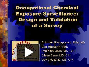 PPT – Occupational Chemical Exposure Surveillance: Design and ...