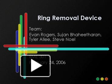PPT – Ring Removal Device PowerPoint presentation | free to view - id ...