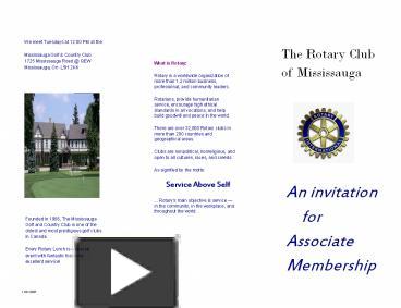 PPT – The Rotary Club PowerPoint presentation | free to download - id ...