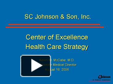 SC Johnson presentation | free to view