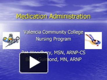 Medication Administration presentation | free to view