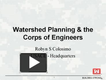PPT – Watershed Planning PowerPoint presentation | free to view - id ...