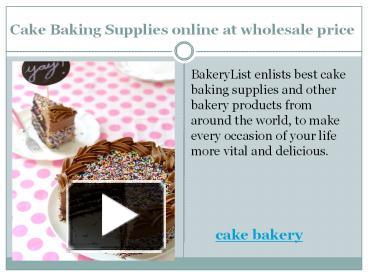 Cake Bakery presentation | free to download