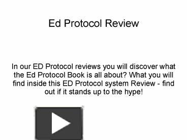 PPT – Ed Protocol Review - PDF Downlaod PowerPoint presentation | free ...