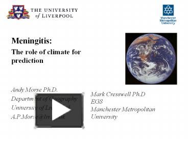 PPT – Meningitis: PowerPoint presentation | free to download - id ...