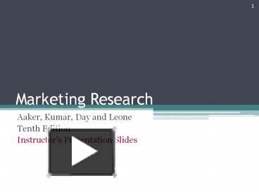 PPT – Marketing Research PowerPoint presentation | free to view - id ...