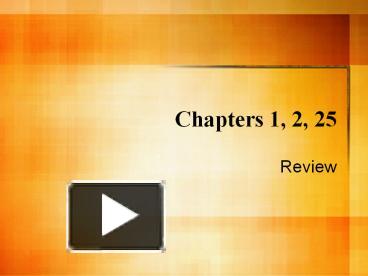 PPT – Chapters 1, 2, 25 PowerPoint presentation | free to download - id ...