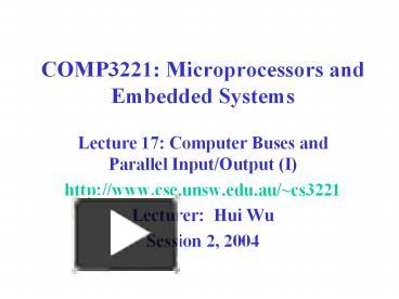 PPT – COMP3221: Microprocessors and Embedded Systems PowerPoint ...