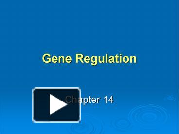 PPT – Gene Regulation PowerPoint presentation | free to download - id ...