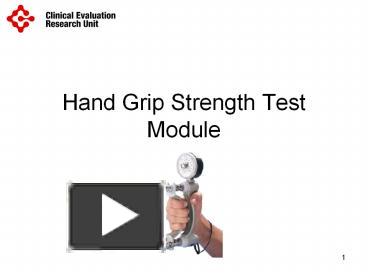 Hand Grip Strength Test Module presentation | free to download