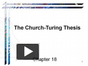 The Church-Turing Thesis presentation | free to download