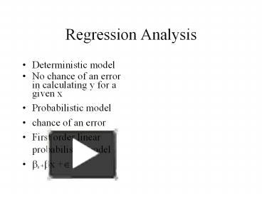 PPT – Regression Analysis PowerPoint presentation | free to view - id ...