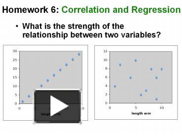 PPT – Homework 6: Correlation and Regression PowerPoint presentation ...