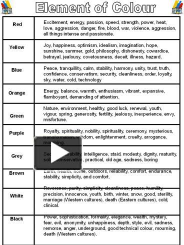 PPT – Element of Colour PowerPoint presentation | free to download - id ...