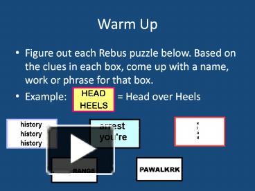 PPT – Warm Up PowerPoint presentation | free to download - id: 7b3f75-ZGQ5O