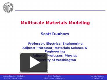 Multiscale Materials Modeling presentation | free to download