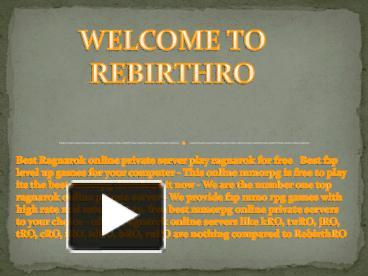 PPT – top mmorpg PowerPoint presentation | free to download - id ...