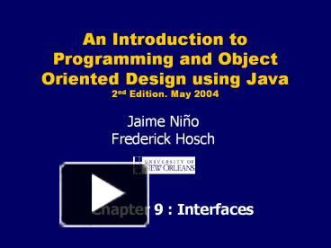 PPT – Chapter 9 : Interfaces PowerPoint presentation | free to download ...