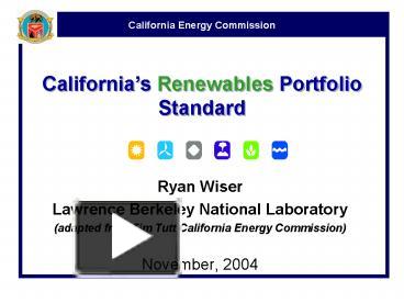 Ryan Wiser presentation | free to view