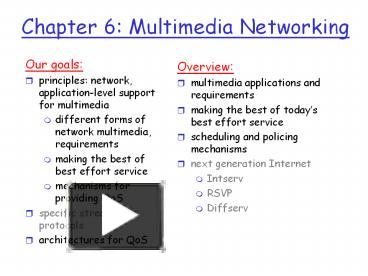 Chapter 6: Multimedia Networking presentation | free to download