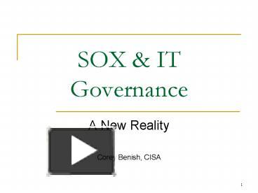 SOX presentation | free to view