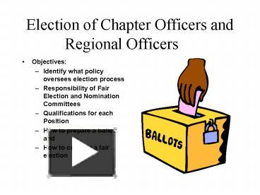 Election of Chapter Officers and Regional Officers presentation | free ...