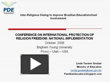 PPT – CONFERENCE ON INTERNATIONAL PROTECTION OF RELIGION FREEDOM ...