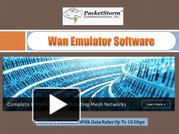 Wan Emulator Software presentation | free to download