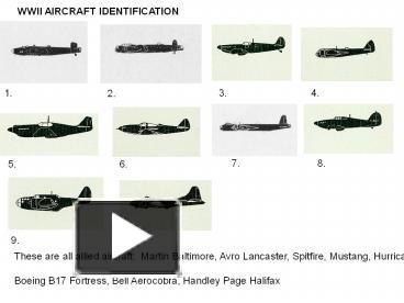 WWII AIRCRAFT IDENTIFICATION presentation | free to view