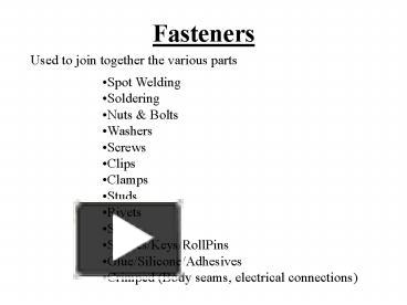 PPT – Fastners PowerPoint presentation | free to download - id: 7b7f5c ...
