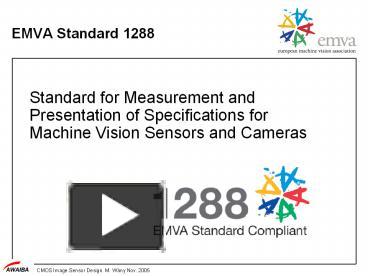 EMVA Standard 1288 presentation | free to view