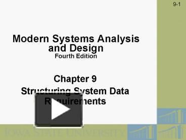 PPT – Structuring System Data Requirements PowerPoint presentation ...