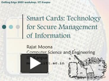 PPT – Smart Cards: Technology for Secure Management of Information ...