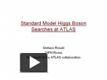 PPT – Standard Model Higgs Boson Searches at ATLAS PowerPoint ...