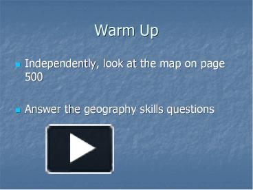 PPT – Warm Up PowerPoint presentation | free to view - id: 7bb0-ZDU0Y