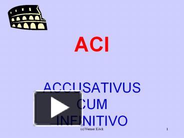 PPT – ACI PowerPoint presentation | free to view - id: 7bc698-MGYyM