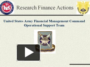 United States Army Financial Management Command presentation | free to ...