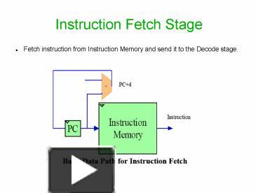 PPT – Instruction Fetch Stage PowerPoint presentation | free to view ...