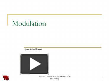 Modulation presentation | free to download