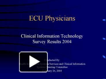 ECU Physicians presentation | free to view