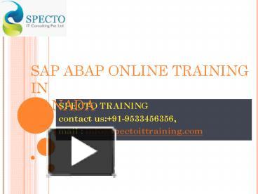 sap abap online training in canada presentation | free to download