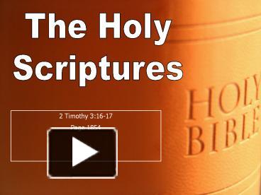 PPT – The Holy PowerPoint presentation | free to download - id: 7c0857 ...