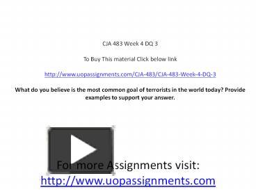 PPT – CJA 483 Week 4 DQ 3 PowerPoint presentation | free to download ...