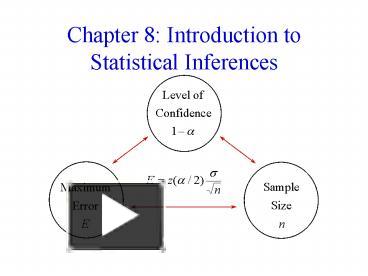 Chapter 8: Introduction to Statistical Inferences presentation | free ...