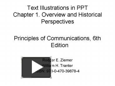 PPT – Text Illustrations in PPT Chapter 1. Overview and Historical ...