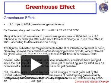 PPT – Greenhouse Effect PowerPoint presentation | free to view - id ...