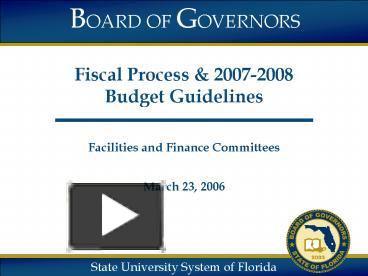 PPT – Fiscal Process PowerPoint presentation | free to download - id ...