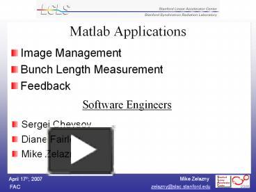 Matlab Applications presentation | free to download