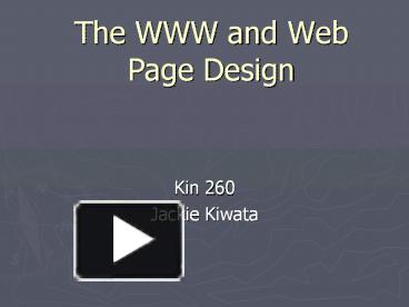 PPT – The WWW and Web Page Design PowerPoint presentation | free to ...