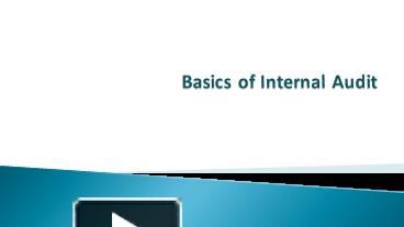 Basics of Internal Audit presentation | free to download